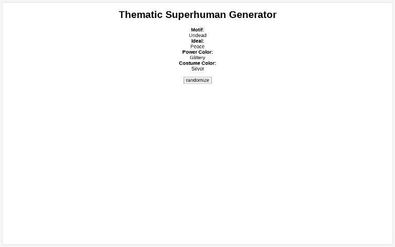 Thematic Superhuman Generator