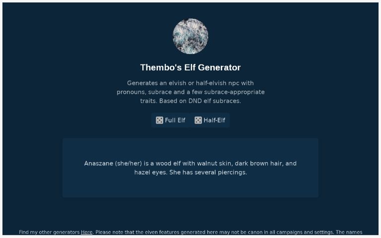 Thembo's Elf Generator