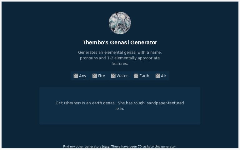 Thembo's Genasi Generator