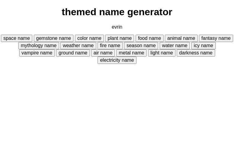 themed name generator