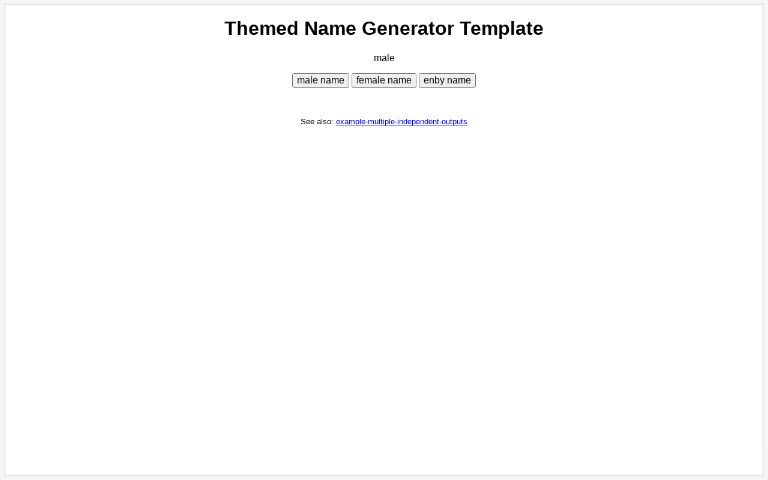 Themed Name Generator Template