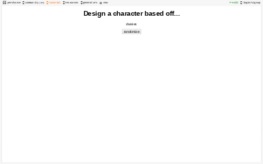 Design a character based off... ― Perchance Generator