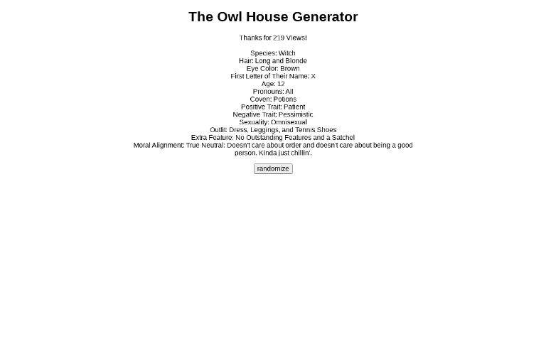 The Owl House Generator