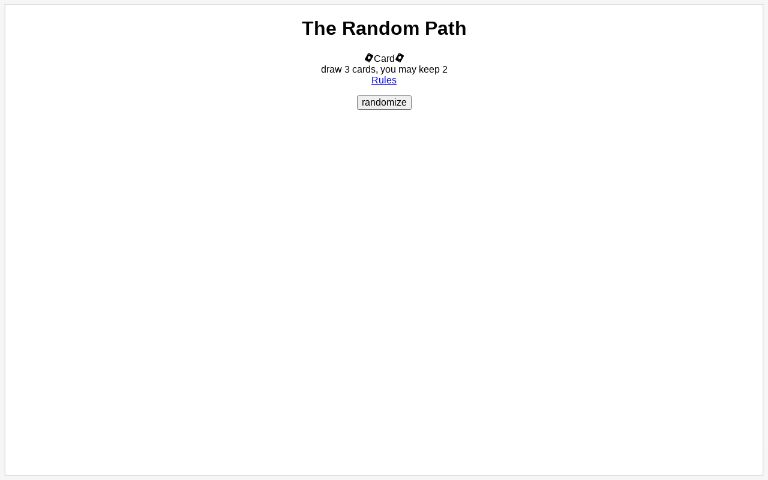 The Random Path ― Perchance Generator