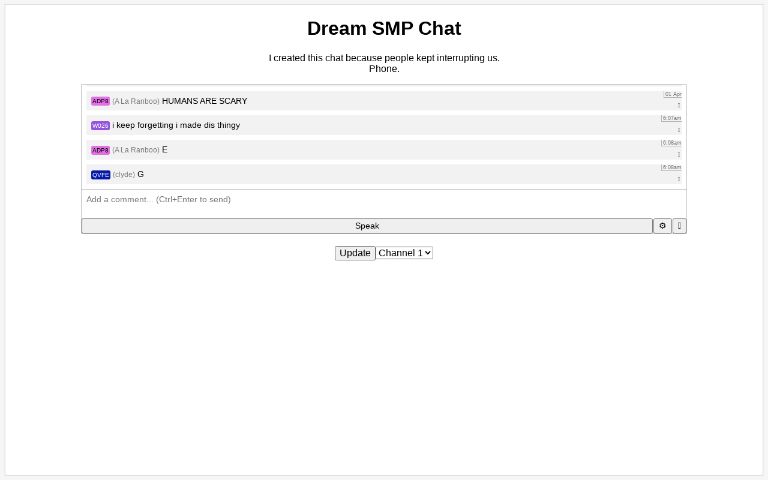 Dream SMP Chat