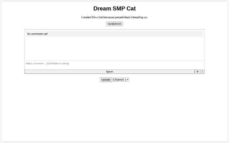Dream SMP Cat ― Perchance Generator
