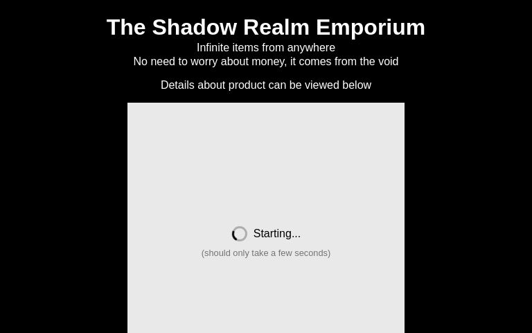 The Shadow Realm Emporium ― Perchance Generator