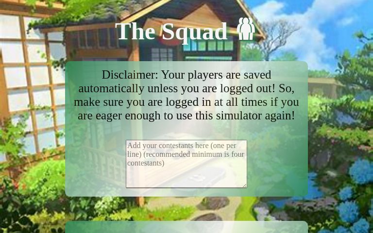 The Squad ― Perchance Generator