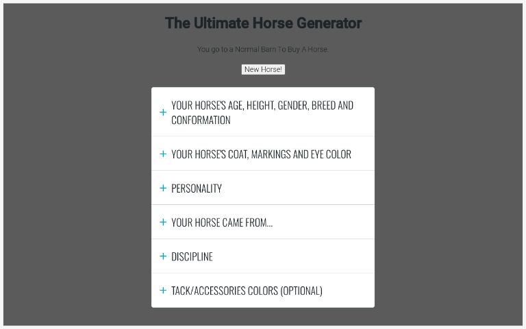 The Ultimate Horse Generator