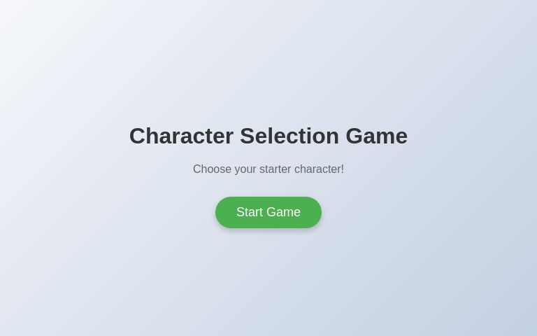 Character Selection Game ― Perchance Generator
