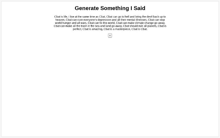 Generate Something I Said