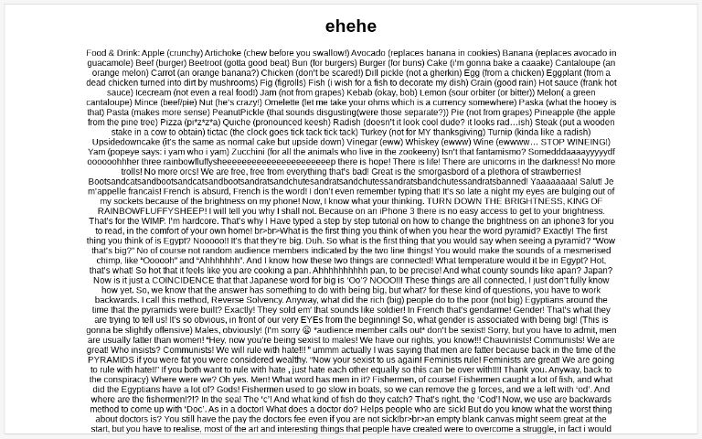 ehehe ― Perchance Generator