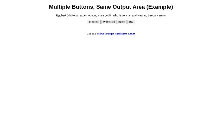 Multiple Buttons, Same Output Area (Example) ― Perchance Generator