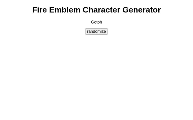 Fire Emblem Character Generator