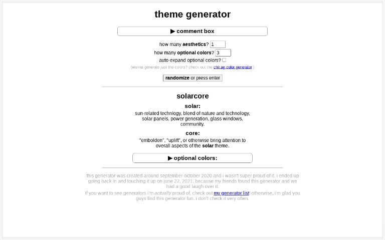 theme generator