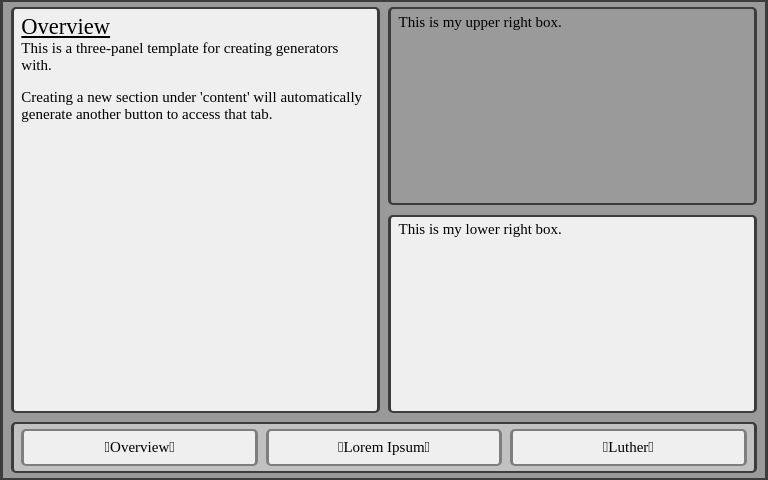 Three Panel Template ― Perchance Generator
