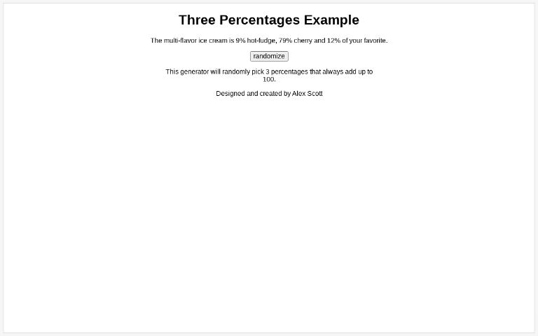 Three Percentages Example ― Perchance Generator
