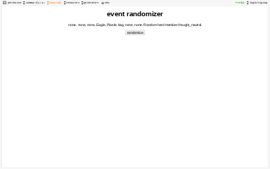 event randomizer ― Perchance Generator