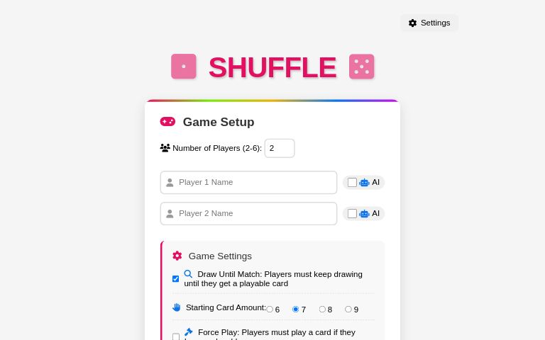 SHUFFLE! ― Perchance Generator