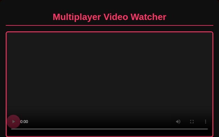 Multiplayer Video Watcher ― Perchance Generator