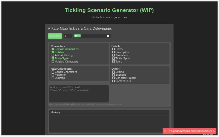 Tickling Scenario Generator (WIP)