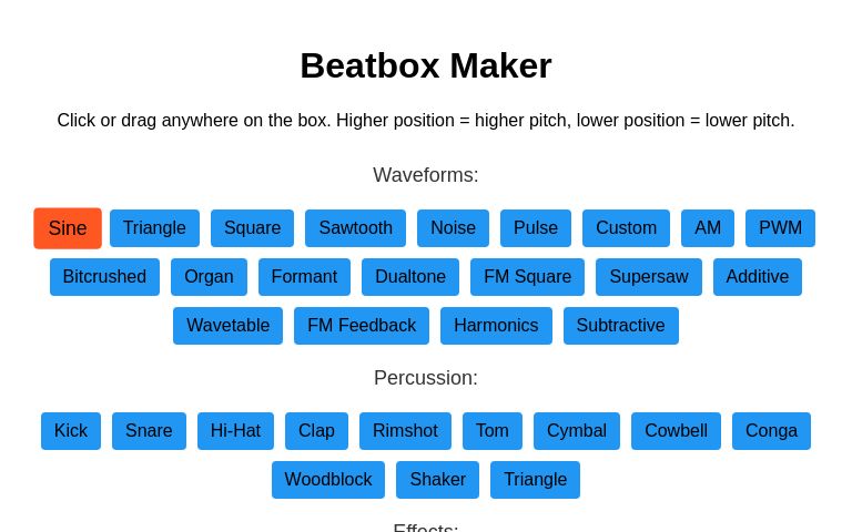 Beatbox Maker ― Perchance Generator