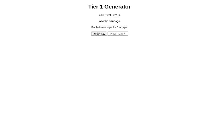 Tier 1 Generator