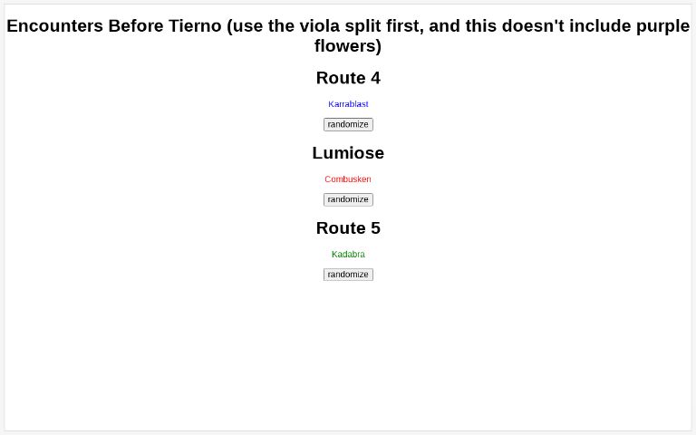 Encounters Before Tierno (use the viola split first, and this doesn't include purple flowers ...