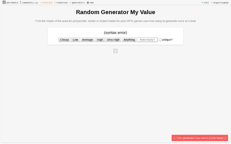Random Generator My Value