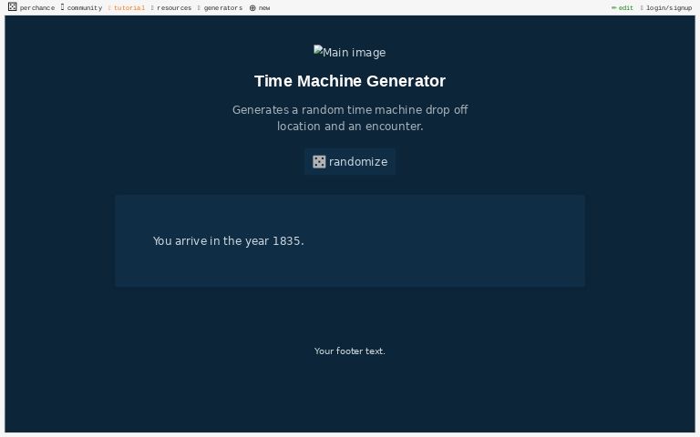Time Machine Generator