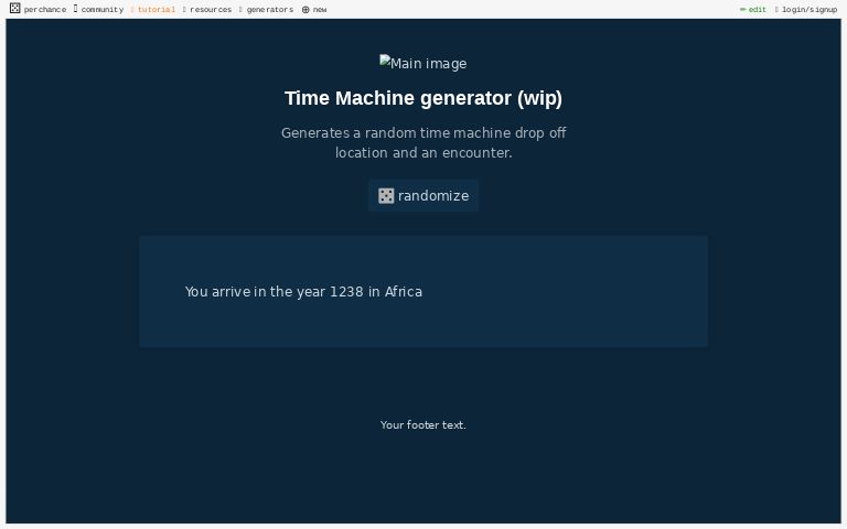 Time Machine generator (wip)