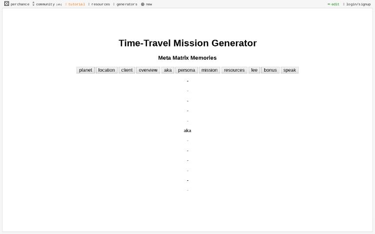 Time-Travel Mission Generator