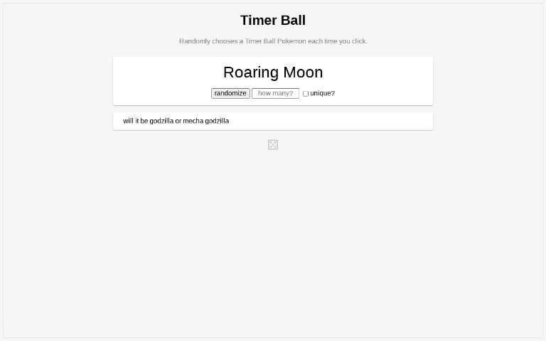 Timer Ball ― Perchance Generator