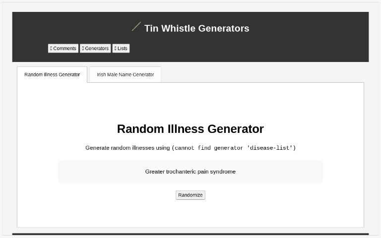 Tin Whistle Generators