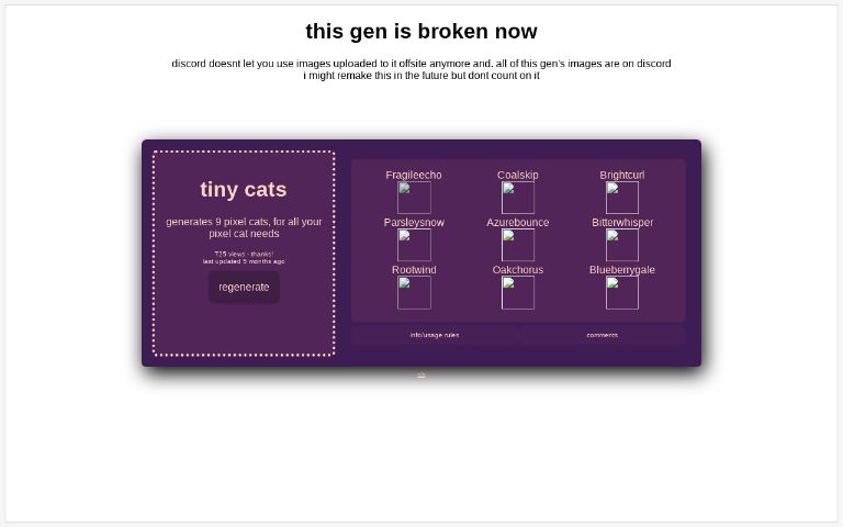 tiny cats ― Perchance Generator