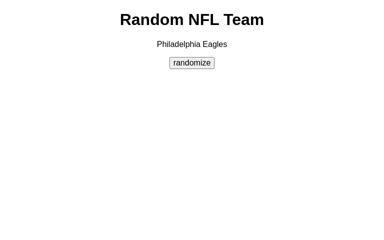 Random NFL Team ― Perchance Generator