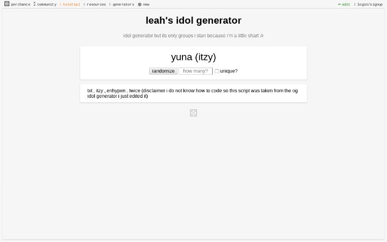 leah's idol generator
