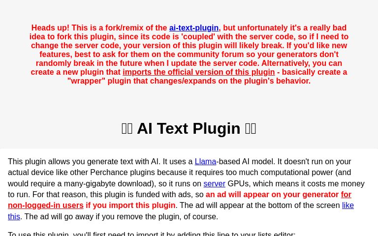 🖋️📜 AI Text Plugin 📖🤖