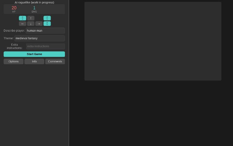 ai roguelike ― Perchance Generator