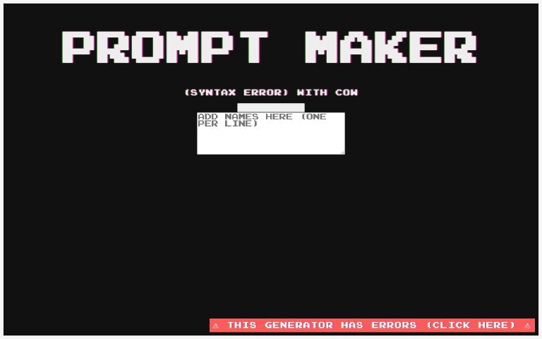 prompt maker ― Perchance Generator