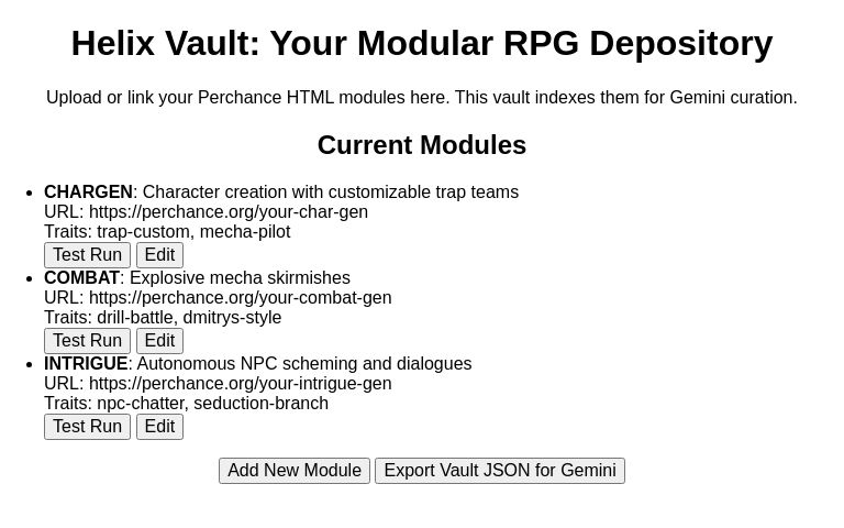 Helix Vault: Your Modular RPG Depository ― Perchance Generator