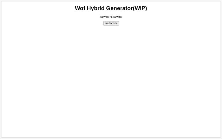 Wof Hybrid Generator(WIP)