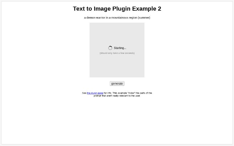 Text to Image Plugin Example 2