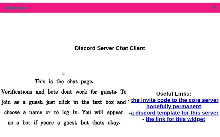 Discord Server Chat Client