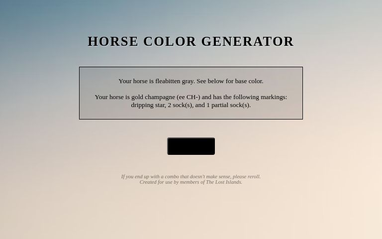 Horse Color Generator