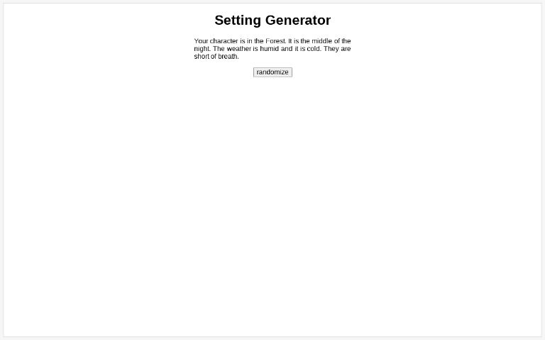 Setting Generator