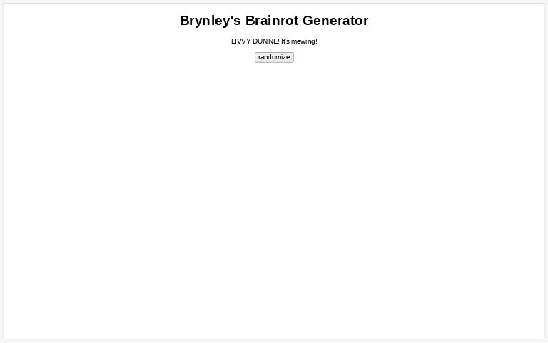 Brynley's Brainrot Generator
