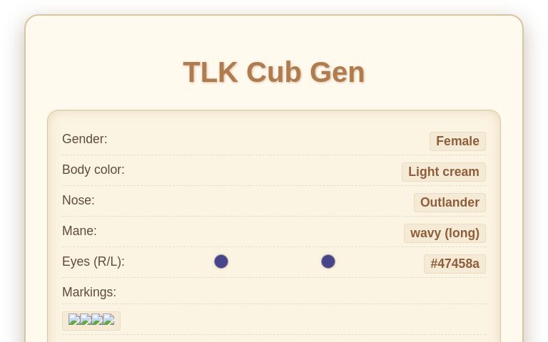 TLK Cub Gen