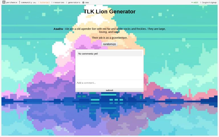 TLK Lion Generator