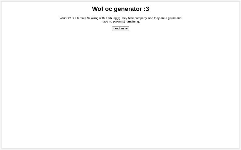 Wof oc generator :3